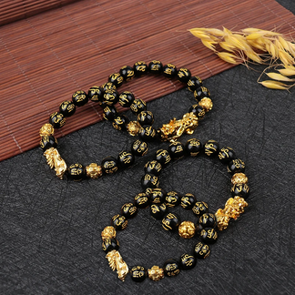 🔥🎉DIYSTAR Pi Xiu Obsidian Bracelet – Unlock Wealth & Attract Good Fort ...